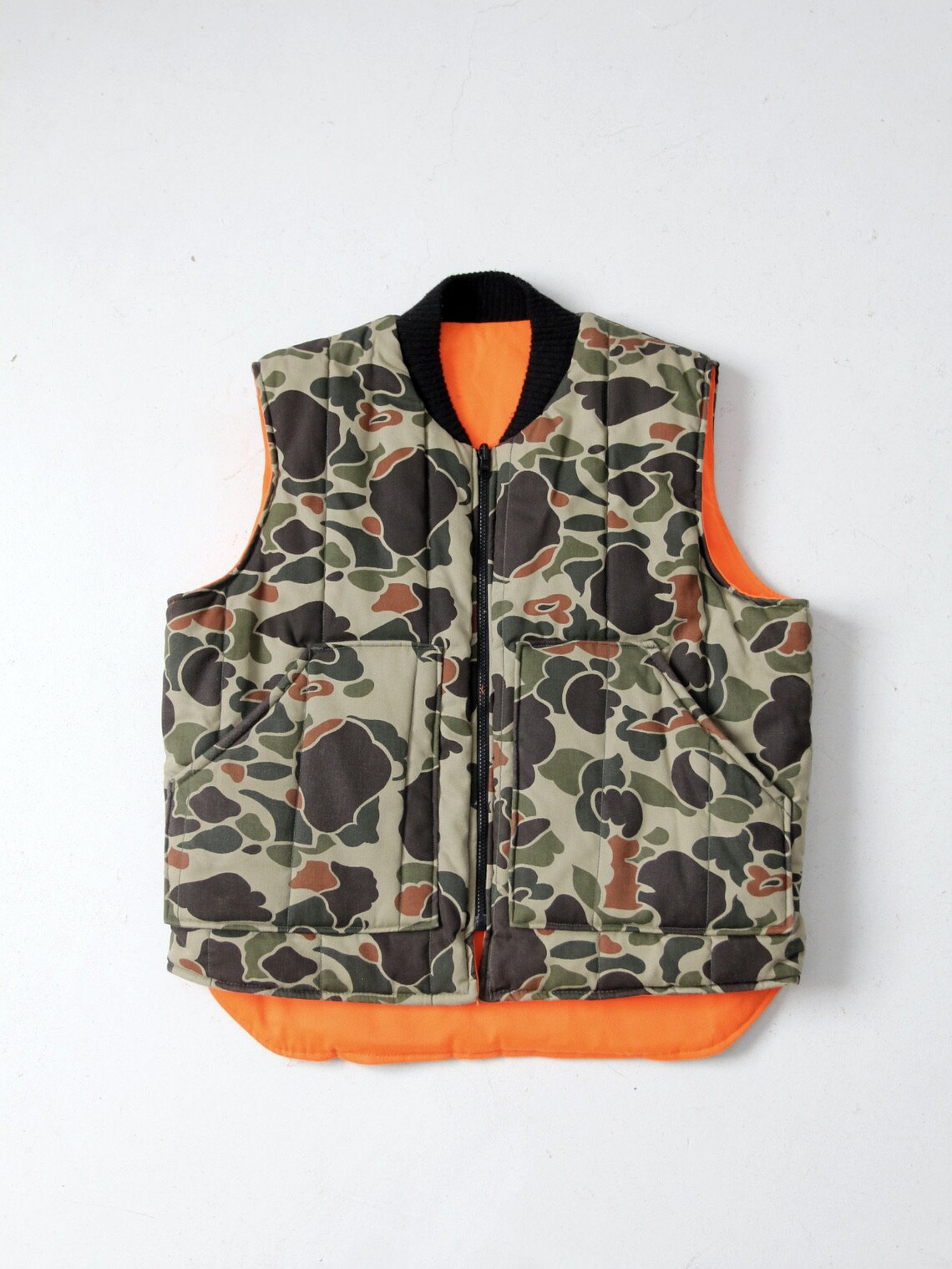 Vintage Walls Camo Hunting Vest, Reversible Puff Vest - Etsy