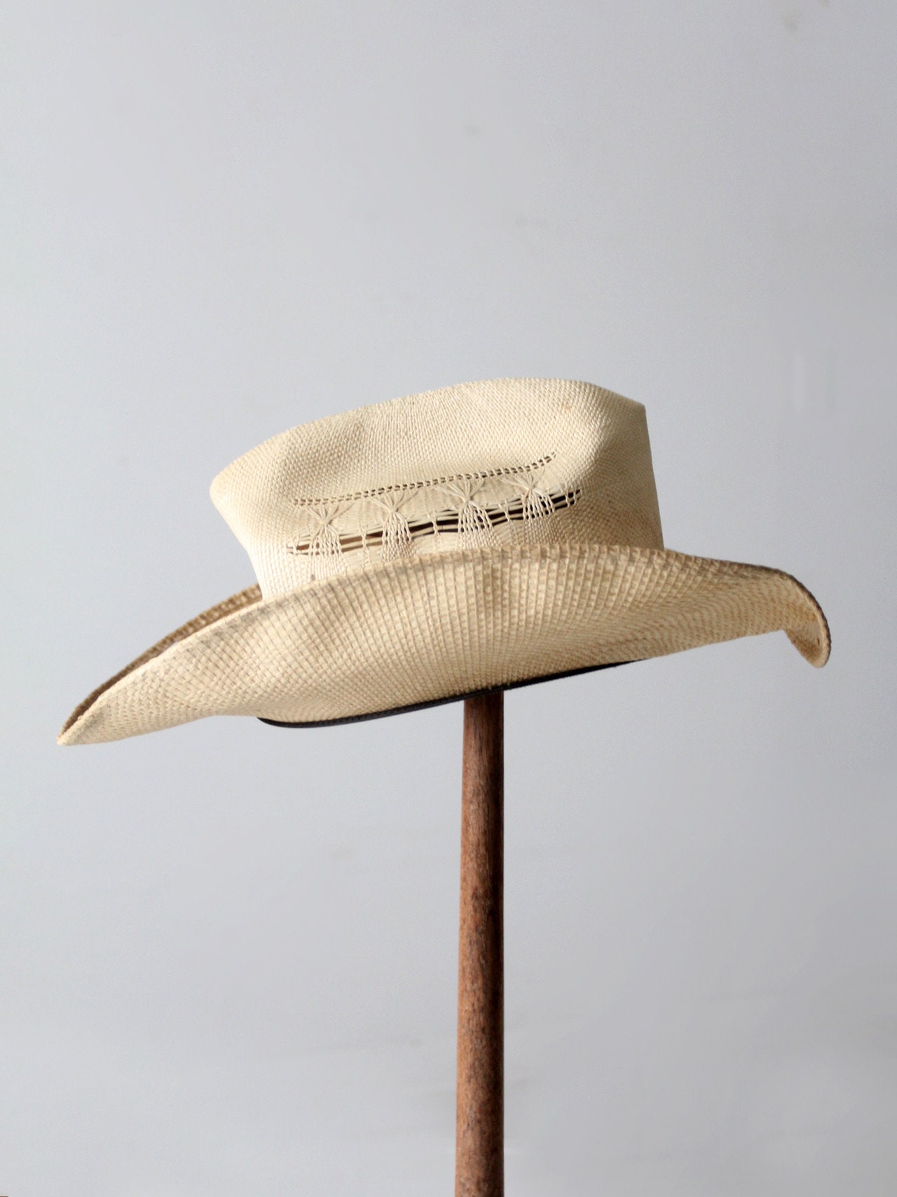 Vintage Rockmount Distressed Straw Cowboy Hat - Etsy