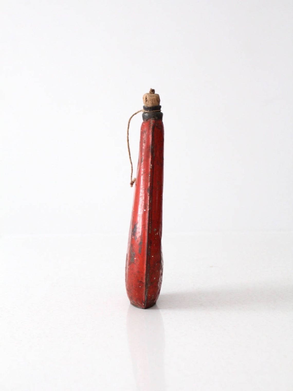 Vintage Metal Flask, Red Container - Etsy