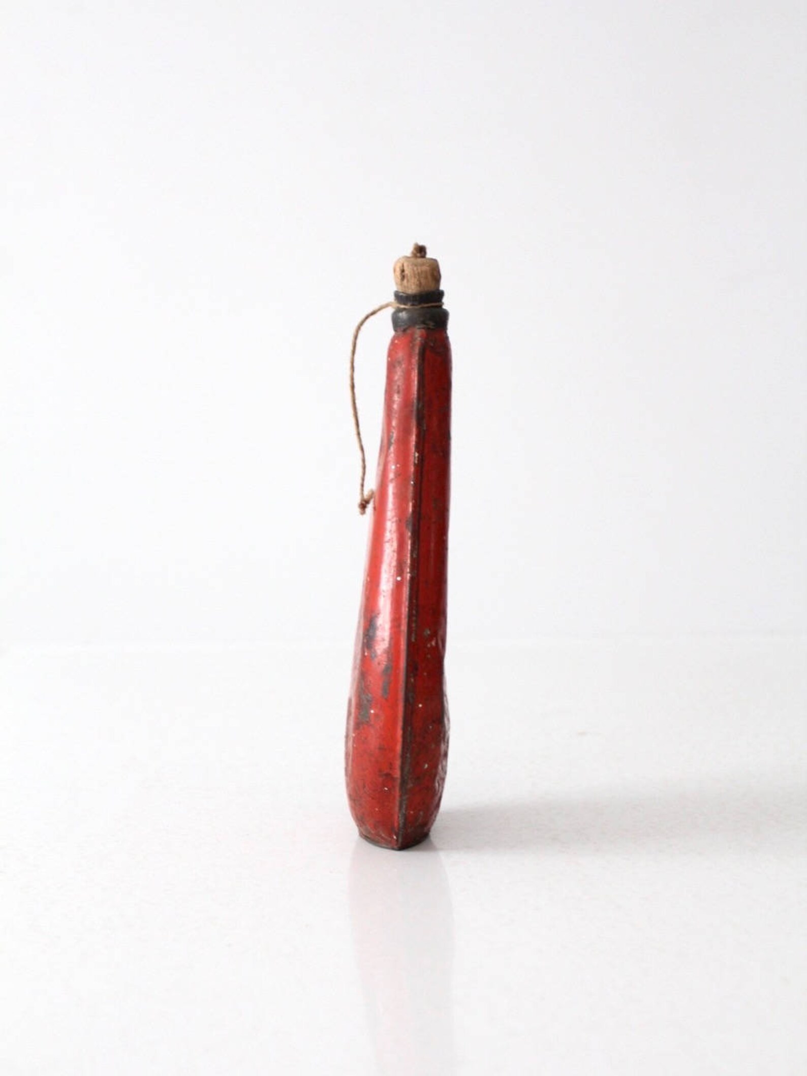 Vintage Metal Flask, Red Container - Etsy
