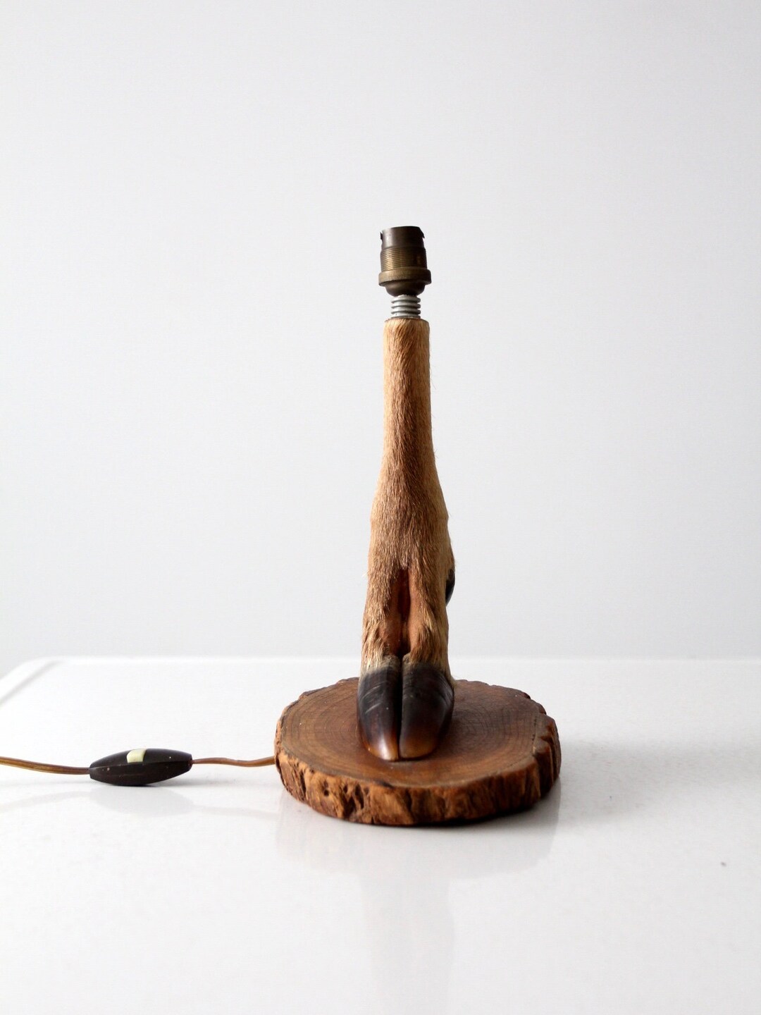 Vintage Hoof Lamp, European Mounted Deer Hoof Table Lamp - Etsy
