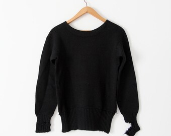 Distressed Sweater Black - Etsy