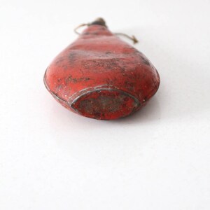 Vintage Metal Flask, Red Container - Etsy