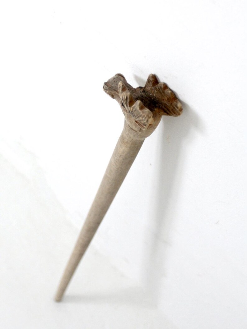 Vintage Hand-carved Moose Walking Stick - Etsy