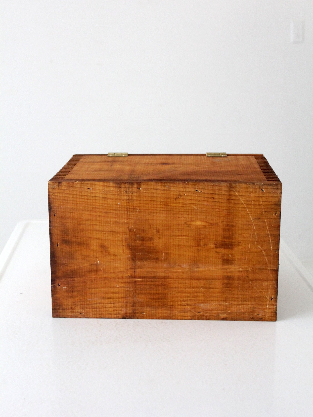 Vintage Handmade Rustic Wood Deer Box - Etsy