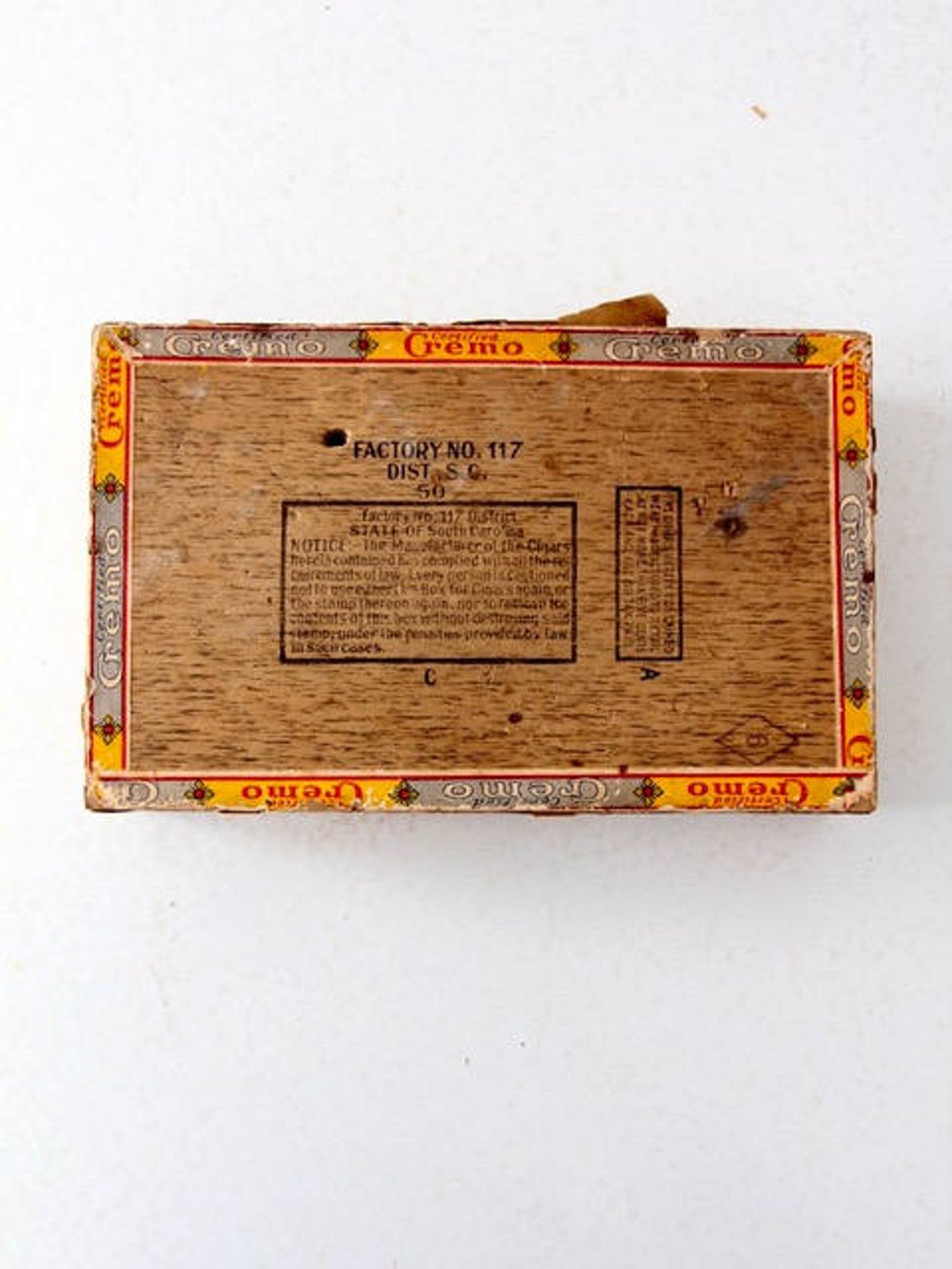 Vintage Cremo Wood Cigar Box - Etsy