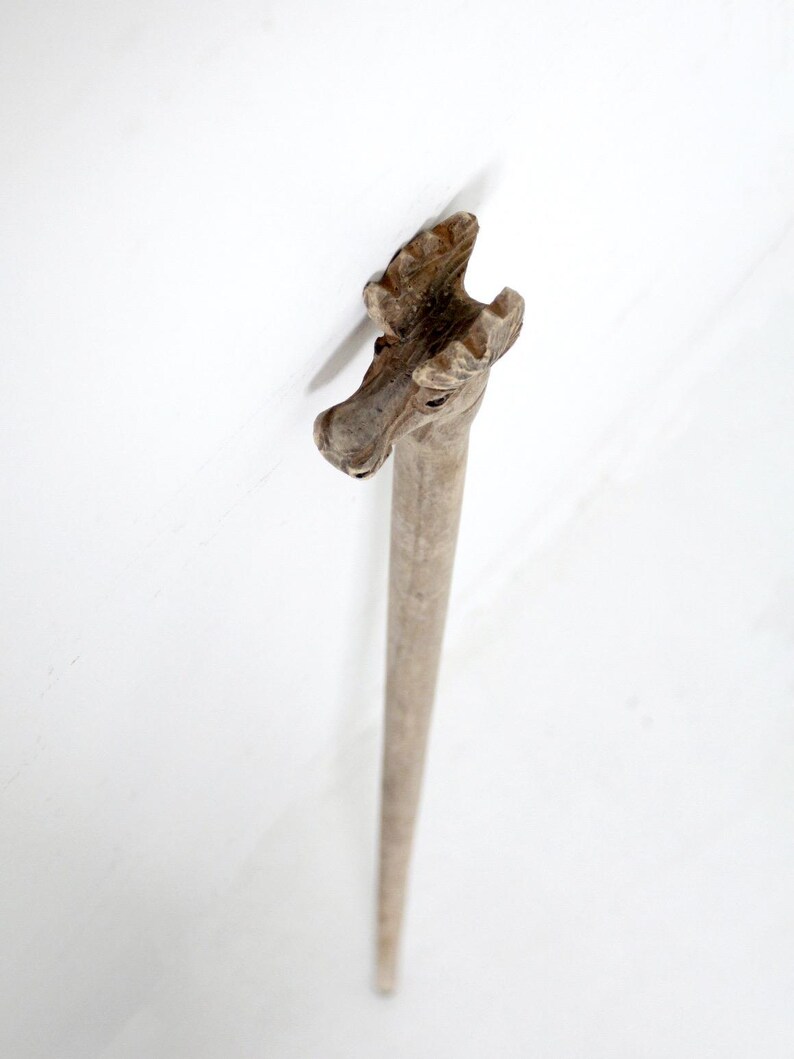 Vintage Hand-carved Moose Walking Stick - Etsy