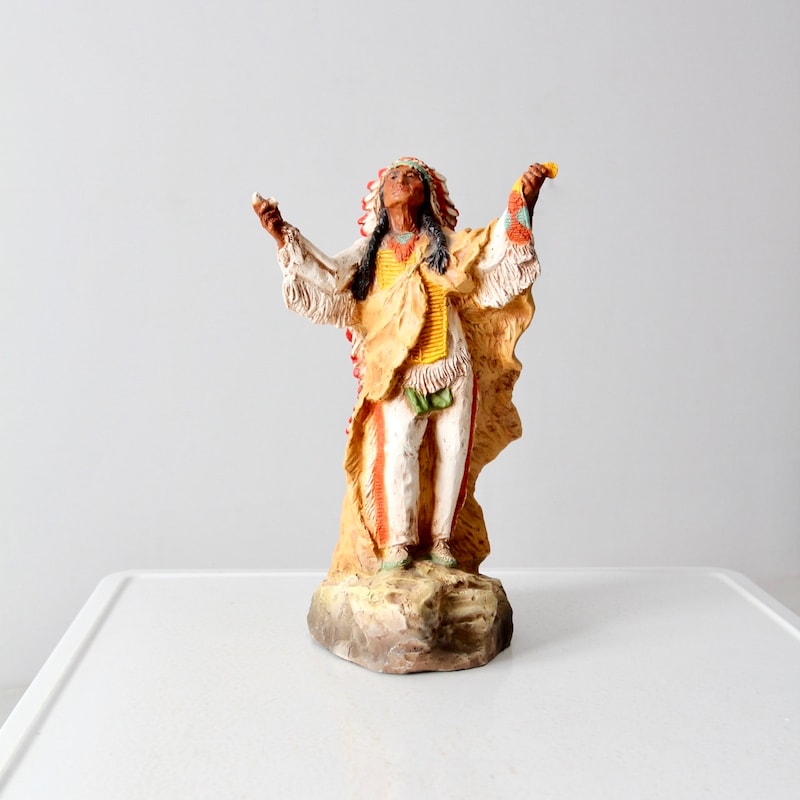 Indian Chalkware Statue - Etsy