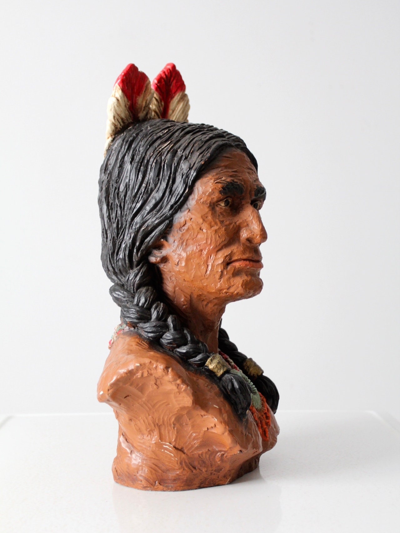 Vintage Indian Bust, V. Kendrick Native American Statue - Etsy