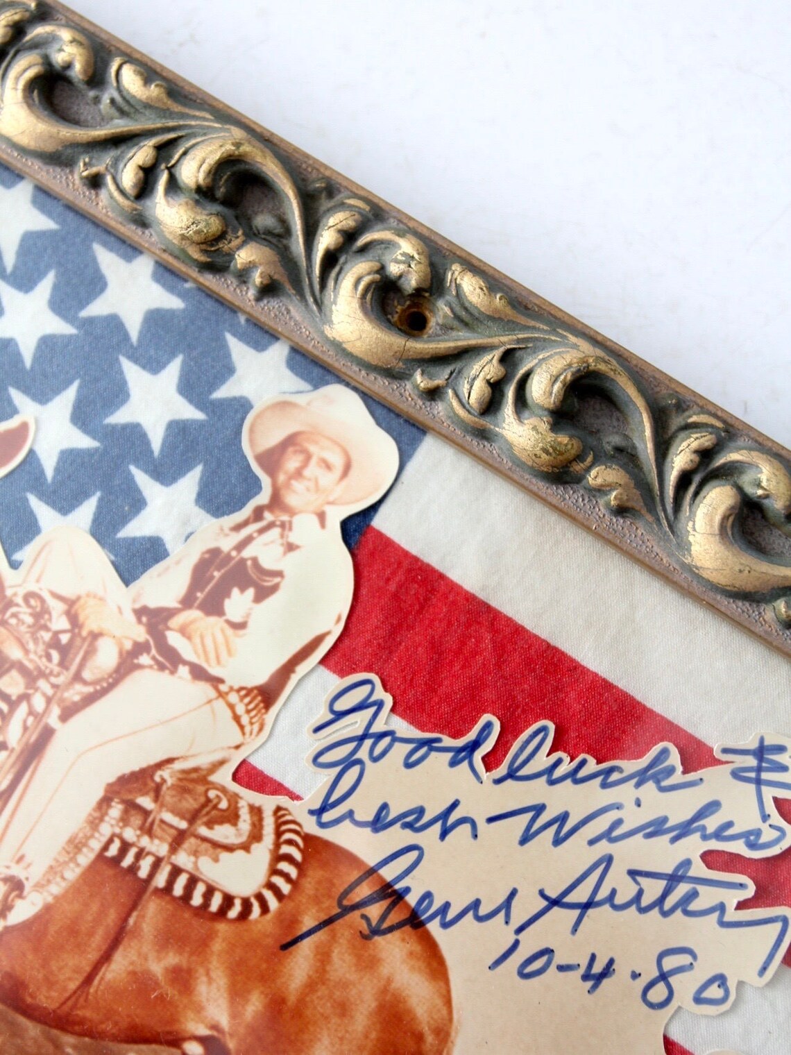 Vintage Gene Autry Framed Signed Photo - Etsy