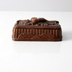 Vintage Syroco Wood Box, Acorn Cast Wooden Cigarette Box - Etsy