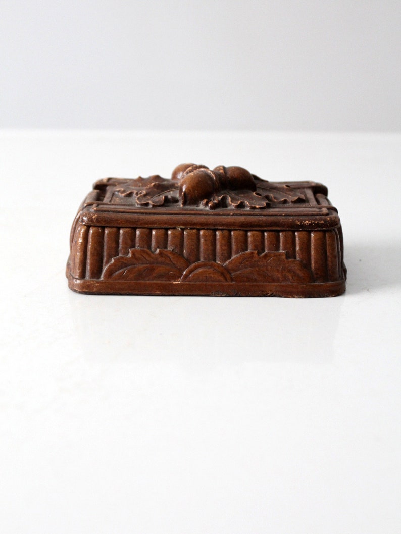 Vintage Syroco Wood Box, Acorn Cast Wooden Cigarette Box - Etsy