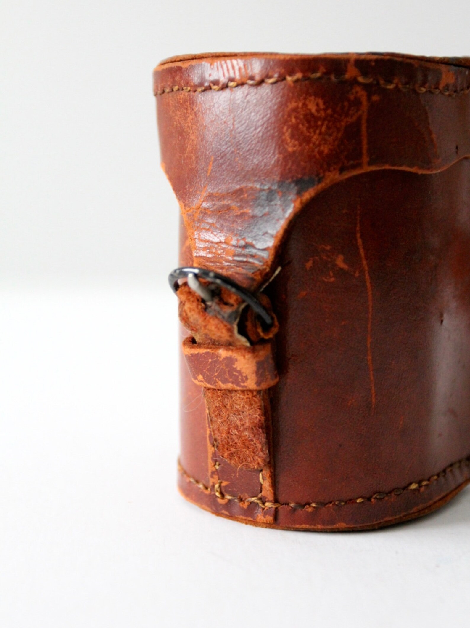 Vintage Leather Case, Belted Pouch Box - Etsy