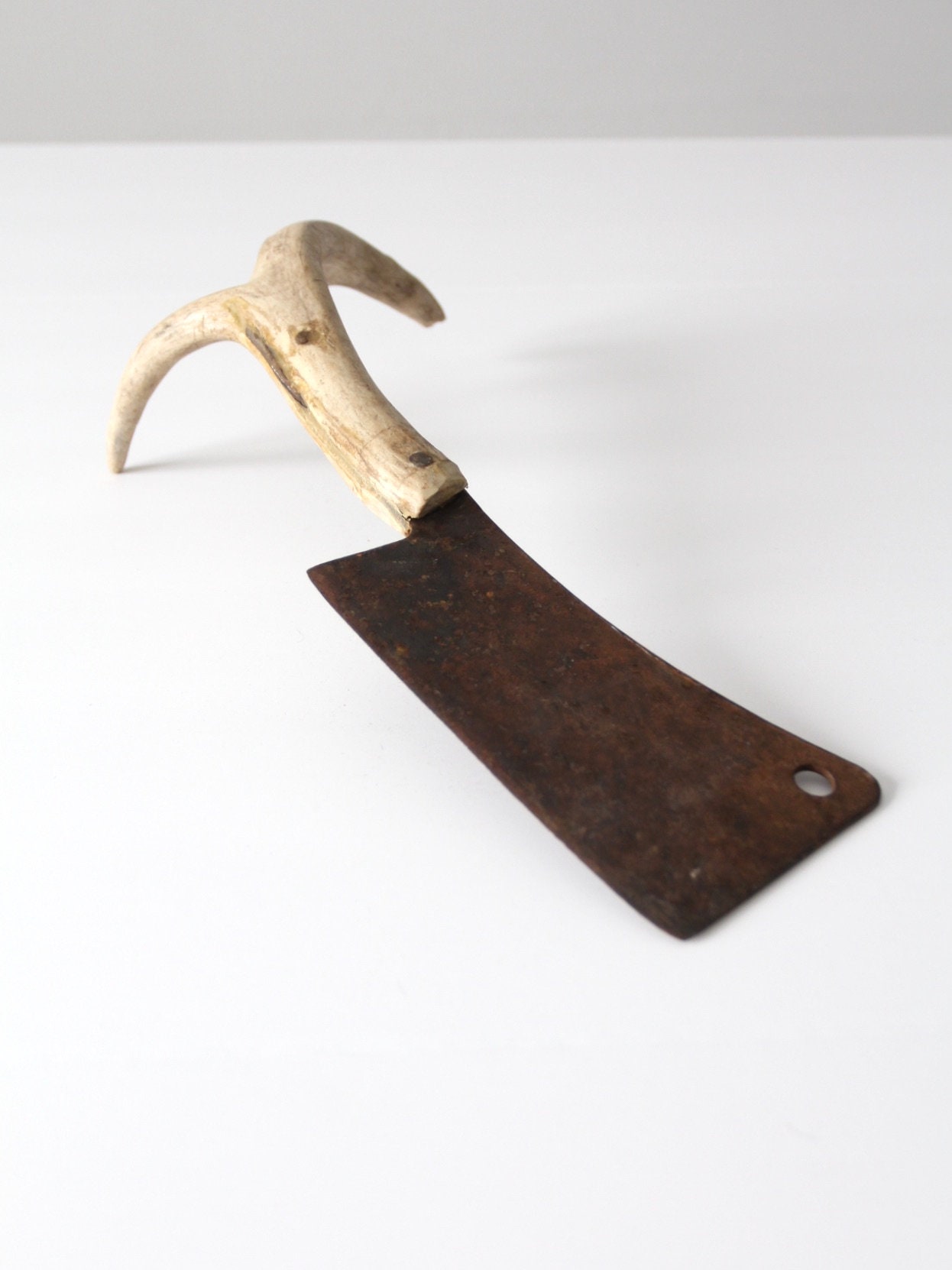Vintage Cleaver With Antler Handle - Etsy