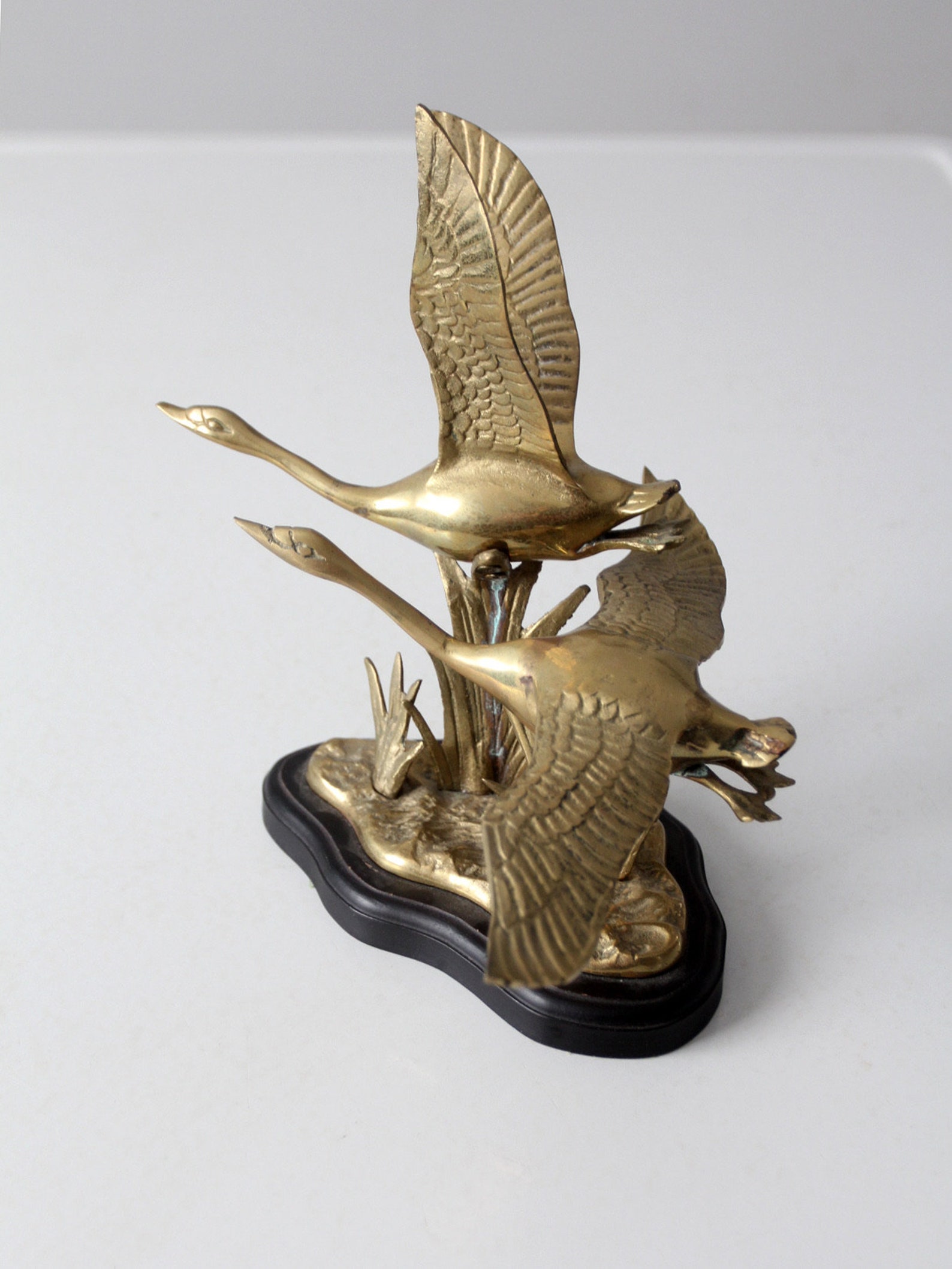 Vintage Flying Brass Birds Sculpture - Etsy