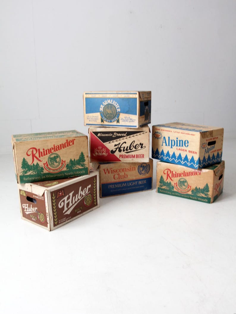 Vintage Wisconsin Beer Case Collection of 7 - Etsy