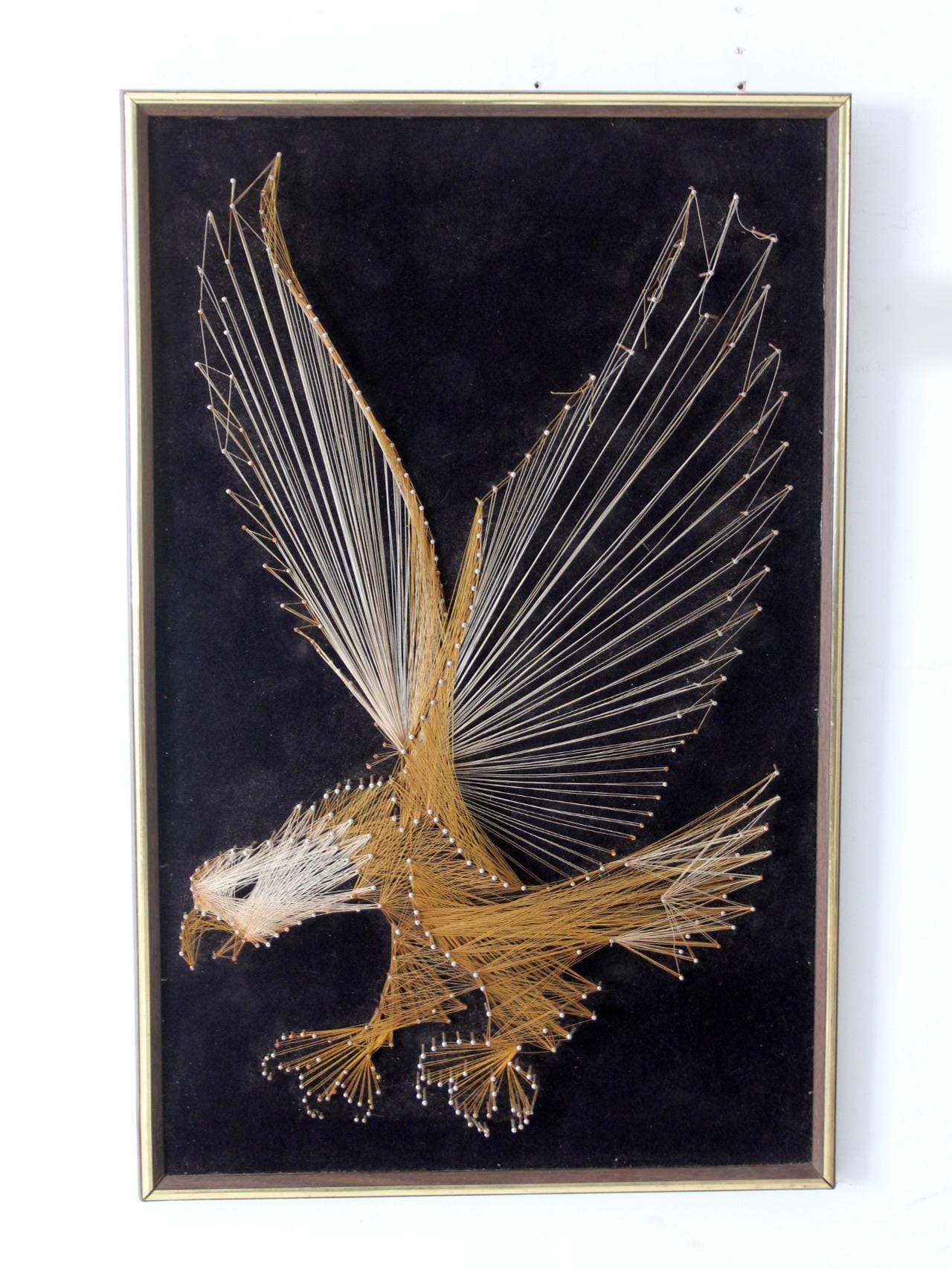 Vintage 70s American Eagle String Art Wall Hanging - Etsy