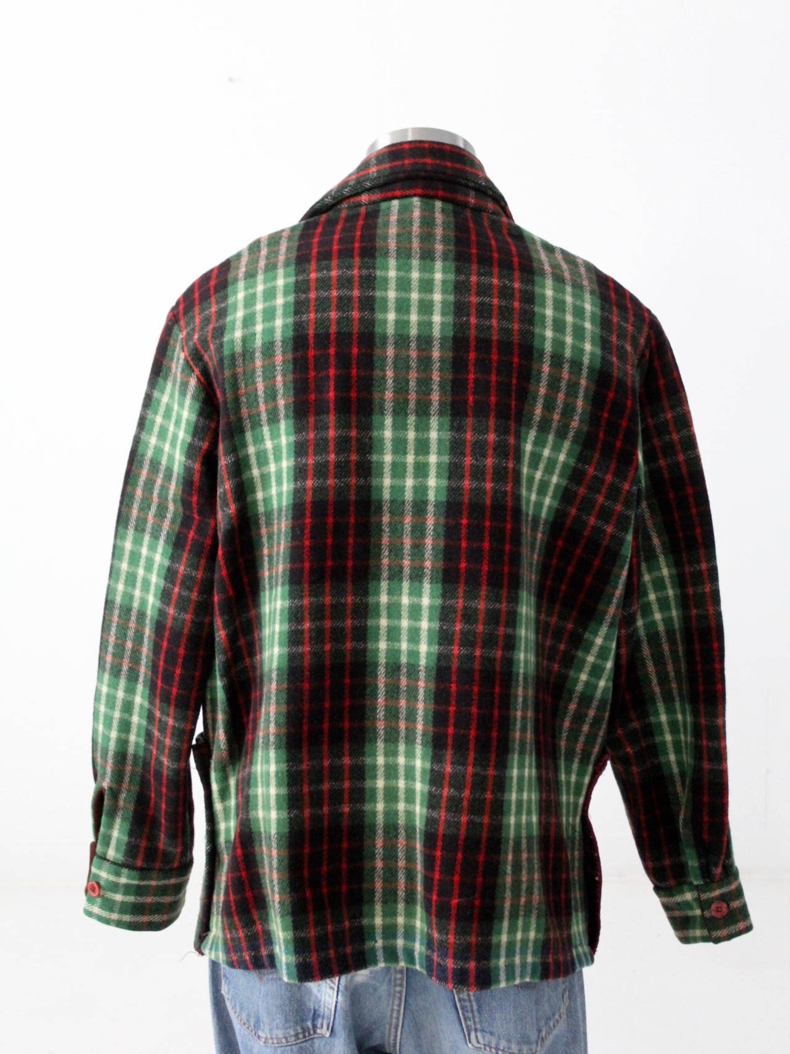 Vintage Men's Plaid Shirt Wool Pullover - Etsy