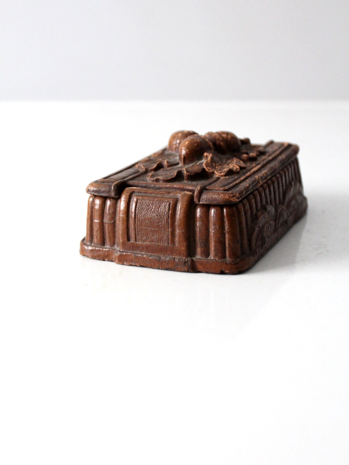 Vintage Syroco Wood Box, Acorn Cast Wooden Cigarette Box - Etsy