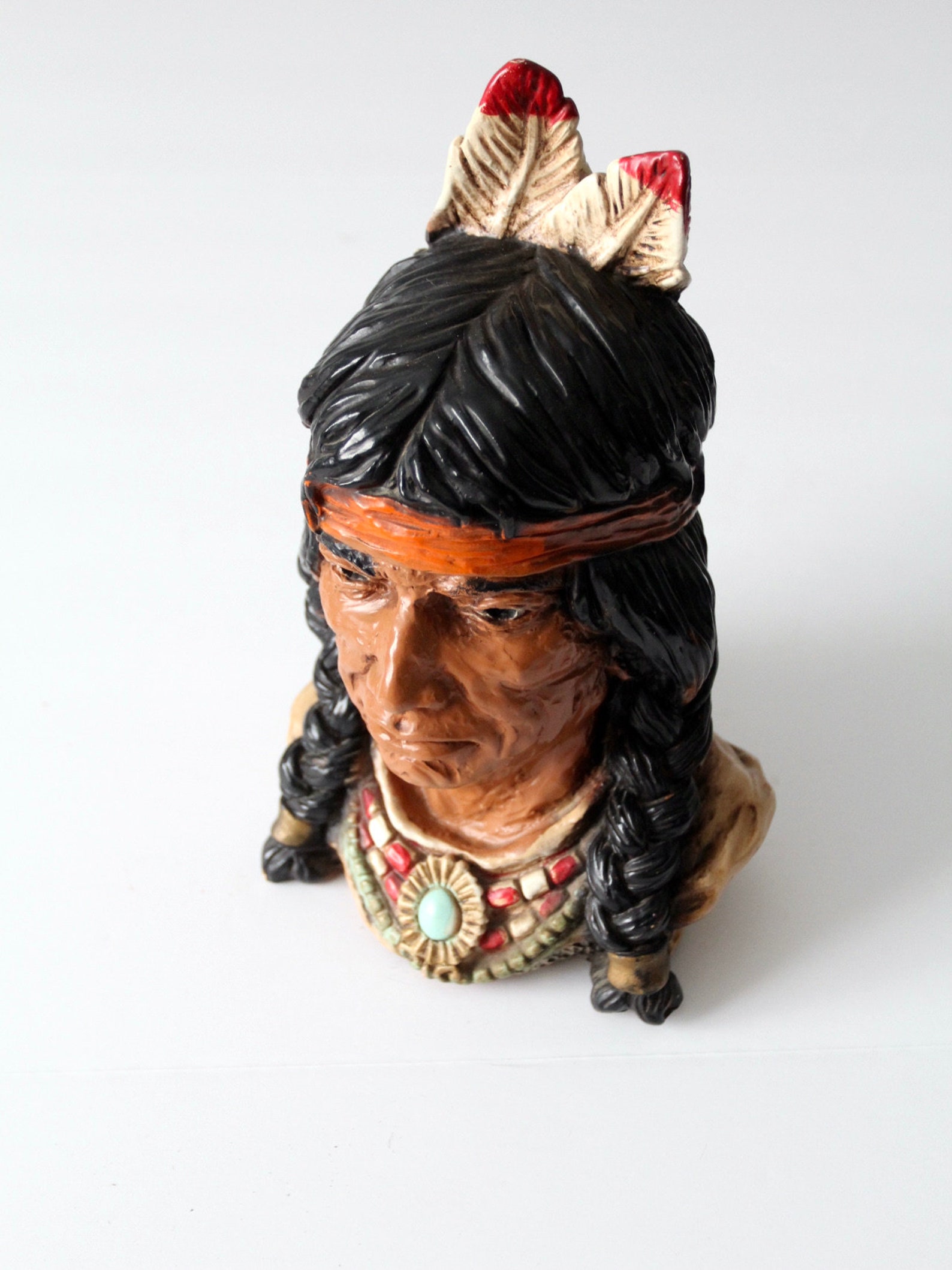 Indian Bust by Universal Statuary Dated 1966 - Etsy