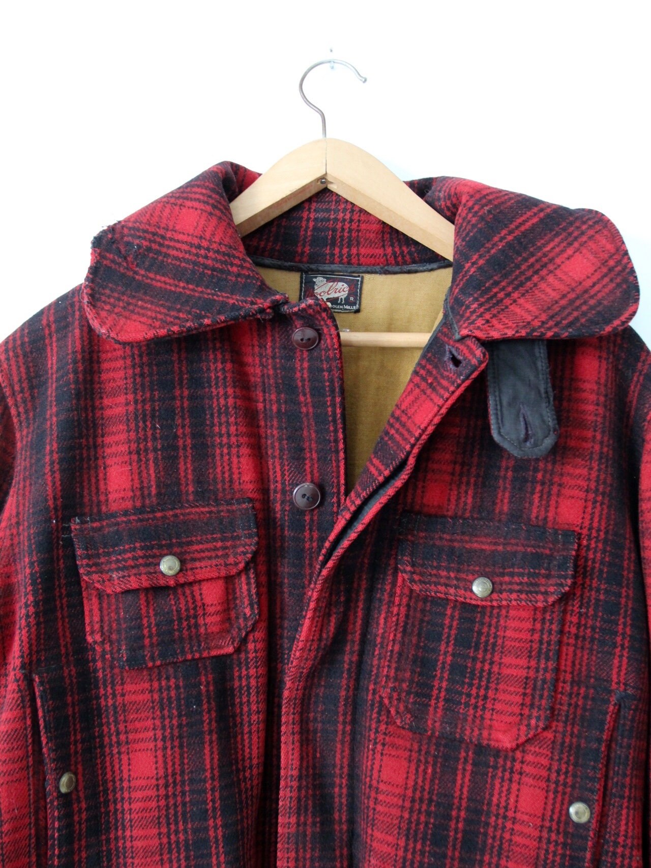 Vintage 1950s Woolrich Mackinaw Wool Red Plaid Hunting Jacket - Etsy