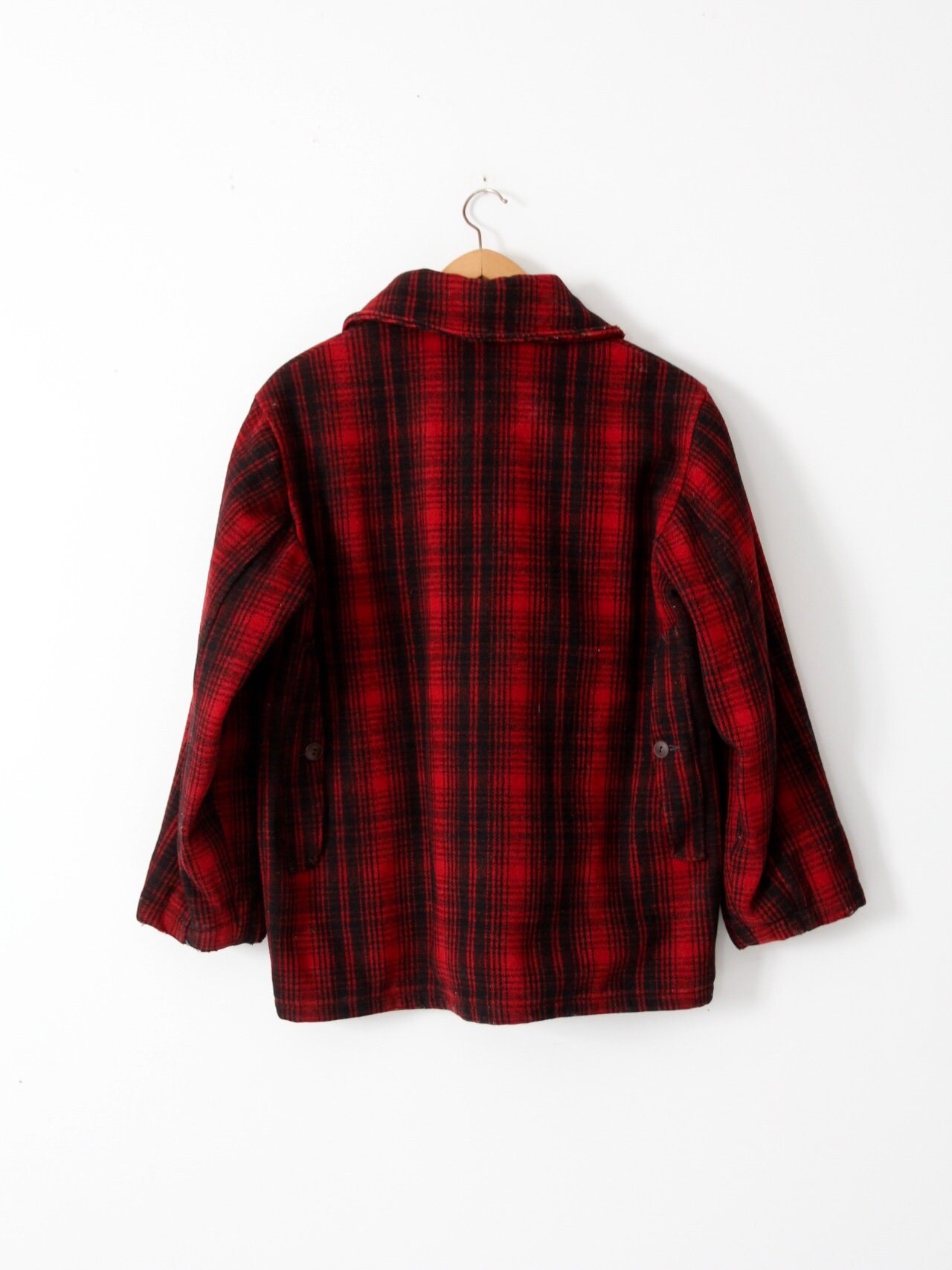 Vintage 1950s Woolrich Mackinaw Wool Red Plaid Hunting Jacket - Etsy