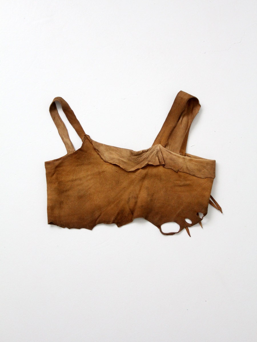 Vintage Native American Style Top, Buckskin Cropped Tank - Etsy