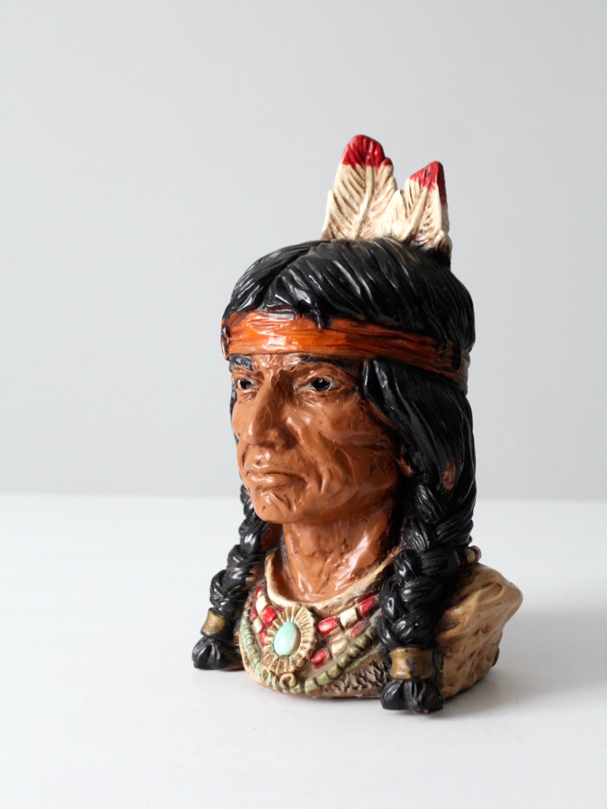 Indian Bust by Universal Statuary Dated 1966 - Etsy