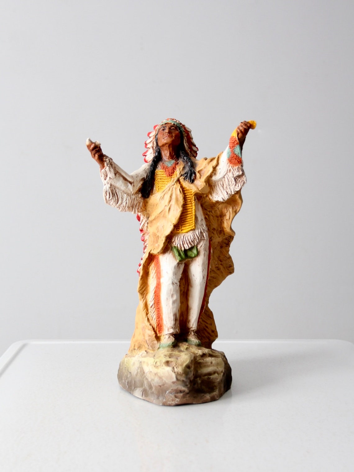 Native American Indian Chief Statue Universal Statuary Circa - Etsy