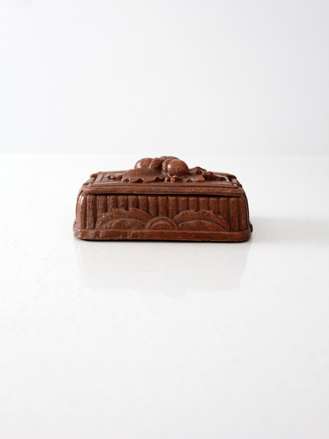 Vintage Syroco Style Box / Acorn Composite Wood Cigarette Box - Etsy