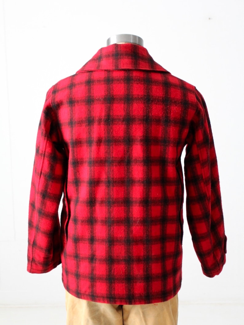 1960s Woolrich Wool Coat, Vintage Men's Red Plaid Hunting Jacket - Etsy