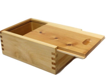 Sliding Top Wooden Box - Etsy