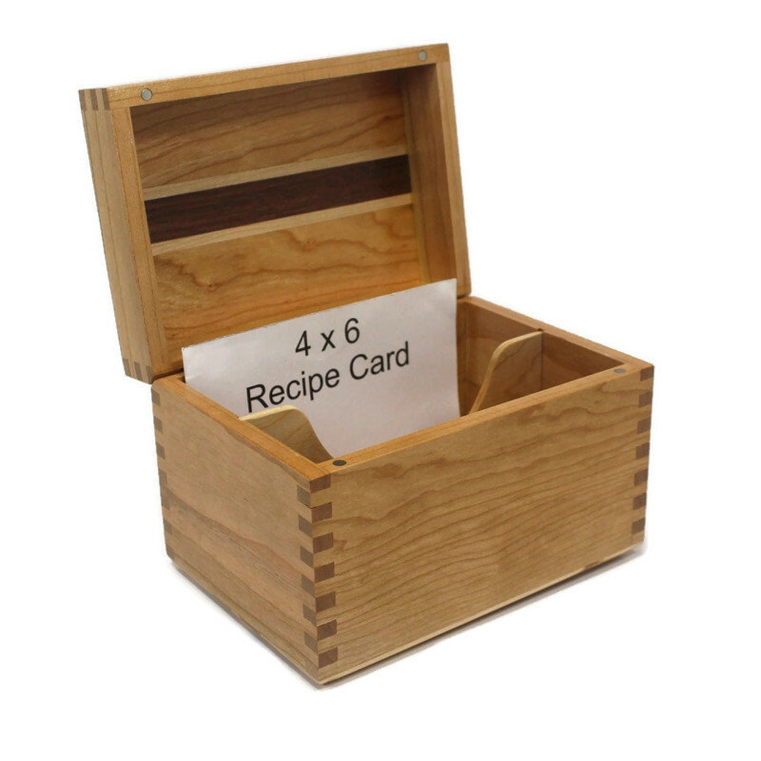 Cherry Recipe Box for 4x6 Cards, Divider rc110205j - Etsy