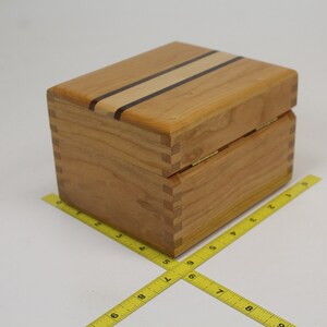 Recipe Box for 3x5 Cards, Divider Made of Cherry, Walnut, and Maple ...