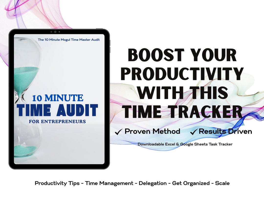 10 Minute Time Audit Tracker for Entrepreneurs | Productivity Planner ...