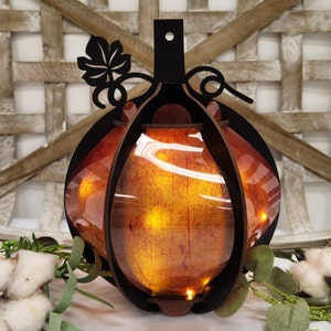 Fall Decor Pumpkin Lantern With Firefly Fairy Lights, Autumn ...