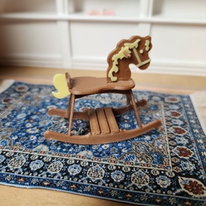 Dollhouse Rocking Horse, Dollhouse Furniture, 1:12 Scale Miniature ...