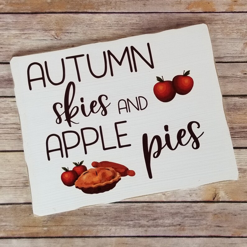 Rustic Apple Pie Fall Sign Holiday Decor Farmhouse Autumn - Etsy