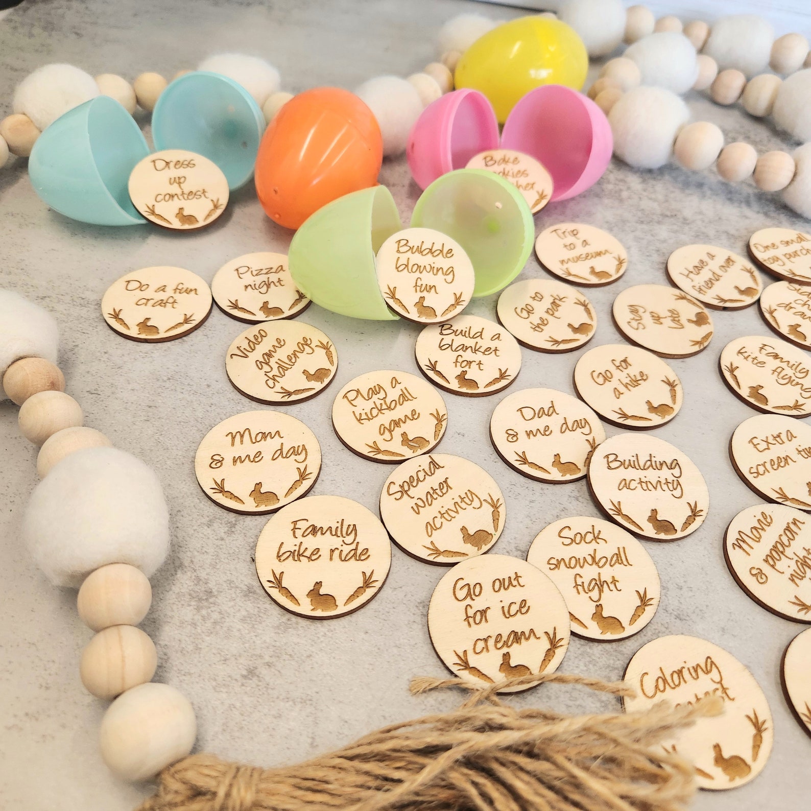 Unique Easter Egg Fillers, Set of 30 Easter Egg Tokens, Kids' Easter ...