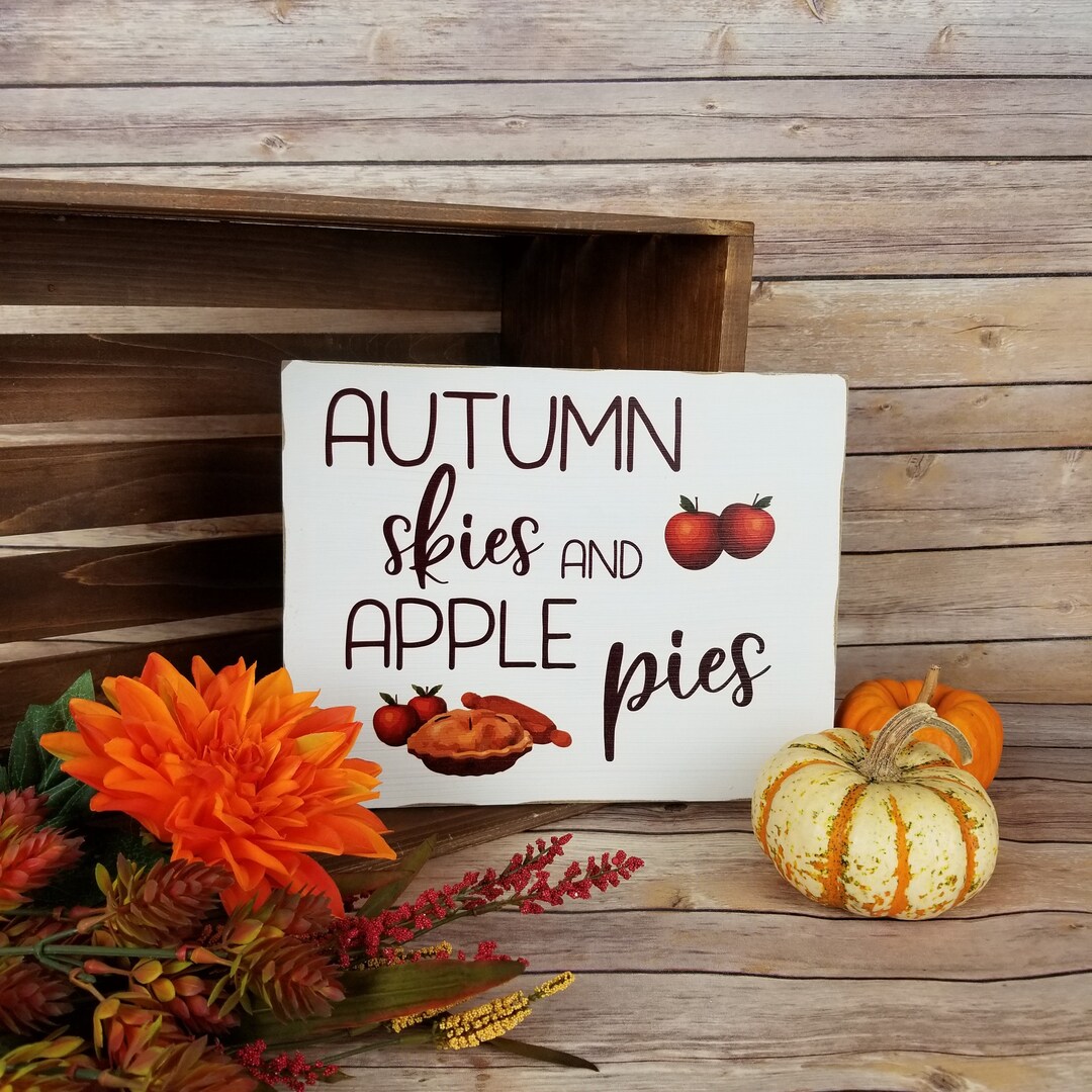 Rustic Apple Pie Fall Sign Holiday Decor Farmhouse Autumn - Etsy