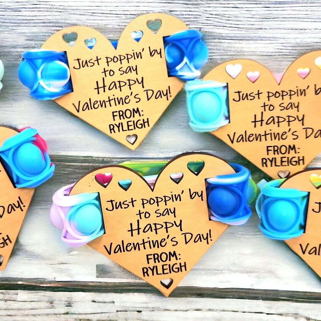 Personalized Classroom Valentines With Bracelets Attached, Candy-free ...