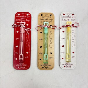 Personalized Class Valentine's Day Party Favors, Bubble Wand Classroom ...