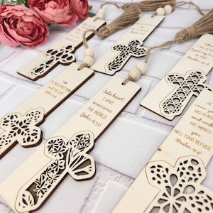 Wood Laser Cut Religious Bookmarks, Handmade Bible Bookmark, Easter ...