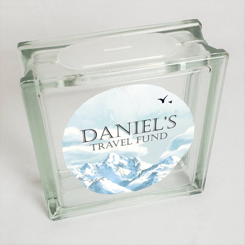 Travel Savings Fund Bank Mountain Trip Vacation Coin Jar | Etsy