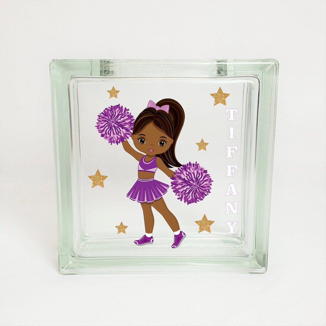 Afro Cheerleader Bedroom Decor Piggy Bank, Personalized Gift for ...