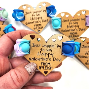 Personalized Classroom Valentines With Bracelets Attached, Candy-free ...