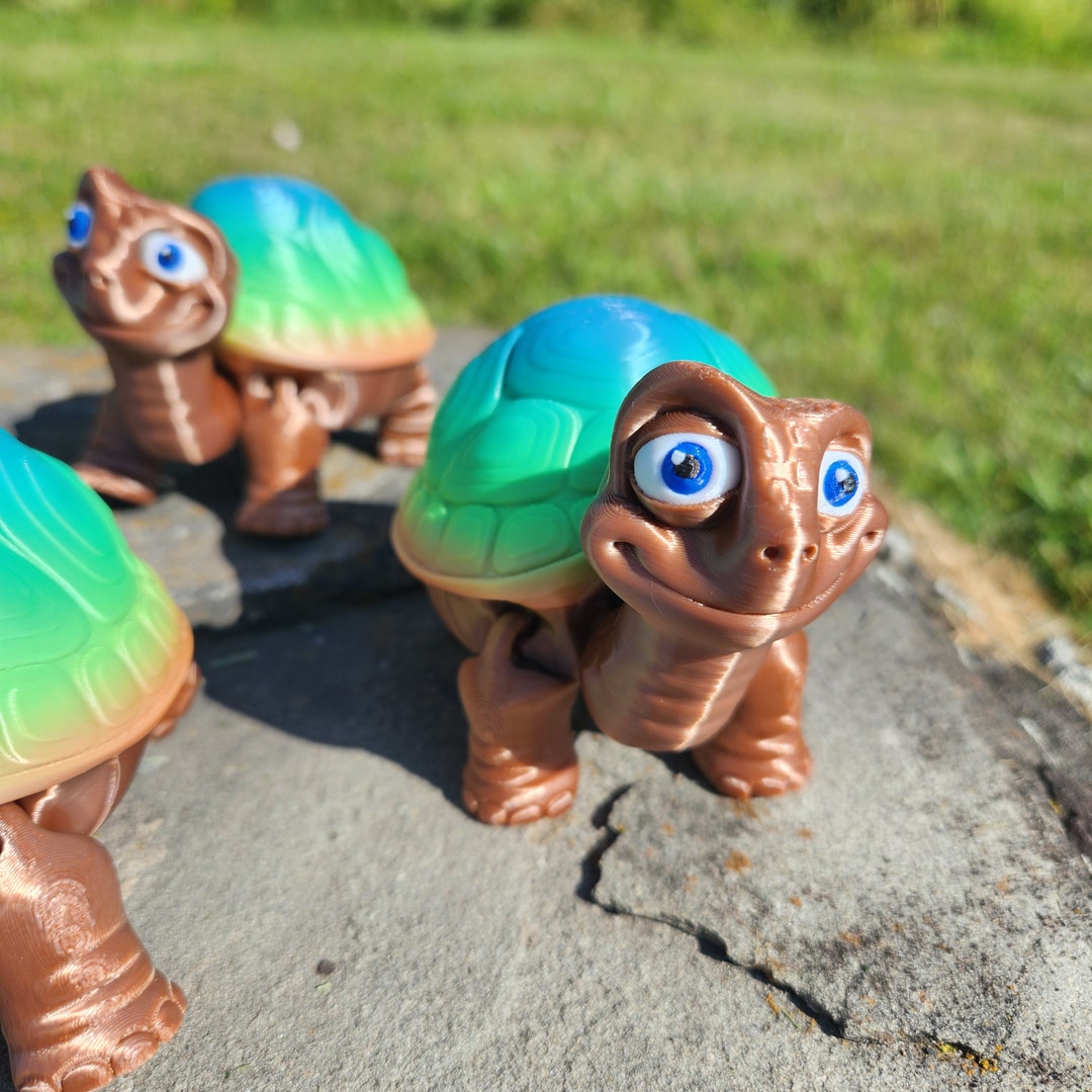 3D Printed Tortoise Fidget Sensory Desk Toy, Gift for Reptile Lover ...