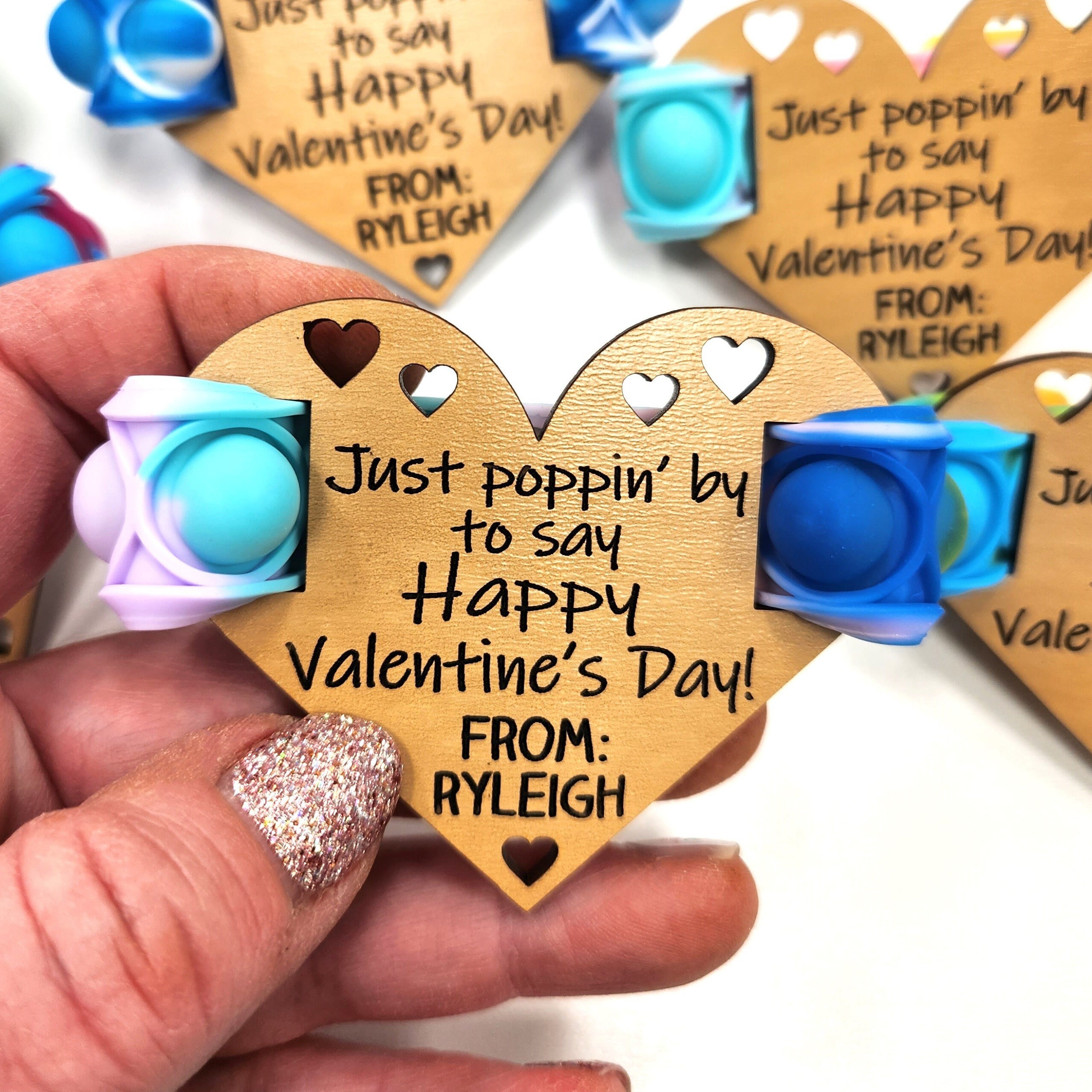 Personalized Classroom Valentines With Bracelets Attached, Candy-free ...
