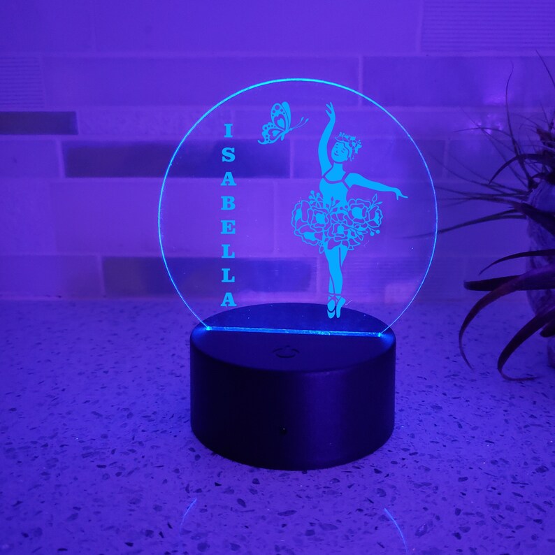 Personalized Ballerina Night Light for Girl Granddaughter - Etsy