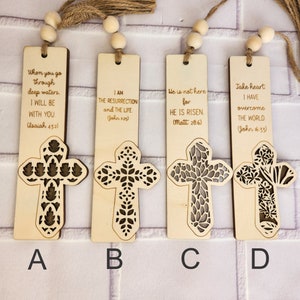 Wood Laser Cut Religious Bookmarks, Handmade Bible Bookmark, Easter ...